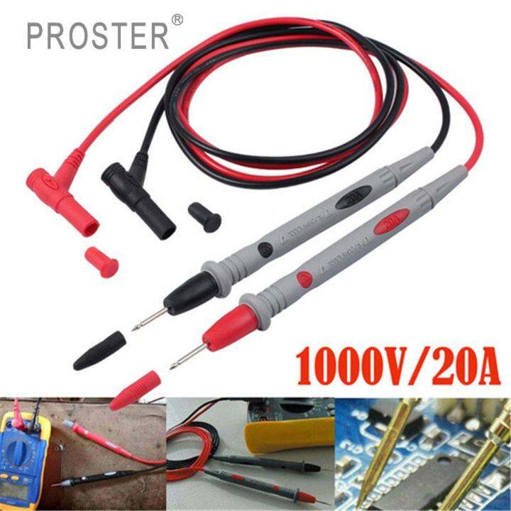 Proster 1Pair 1M Industrial Heavy-Duty 1000V/20A Multimeter Test Lead ...