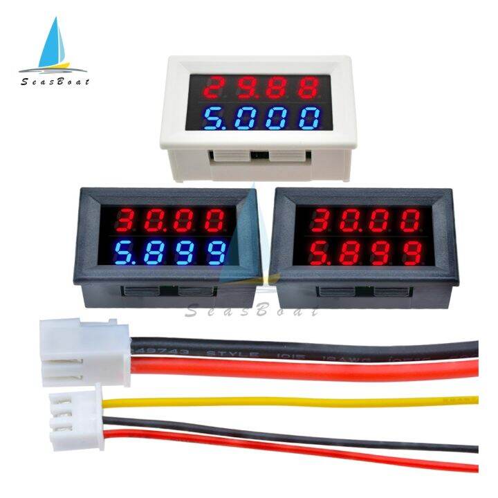 【CW】 DC 100V 200V 500V 10A 0.28 quot; LED Digital Voltmeter Ammeter Voltage Current Panel Meter ...