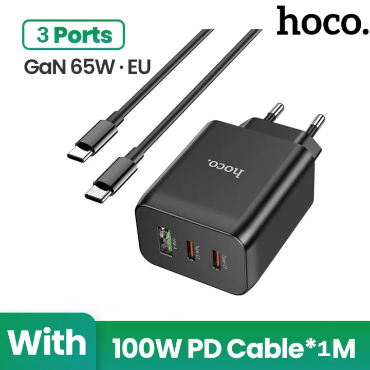 HOCO 65W GaN Charger Quick Charge 3.0/2.0 Type C PD USB Charger With QC ...