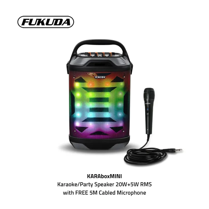 Fukuda Bluetooth 20 Watts Speaker KaraBox Mini with Microphone FAS210 ...