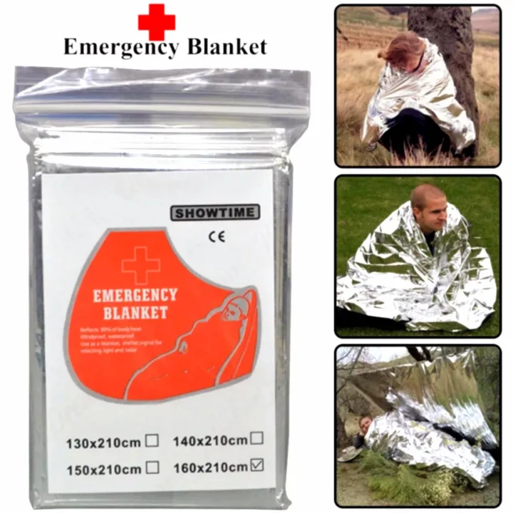 Outdoor Camping First Aid Warm Emergency Blanket foldable Pocket Size ...