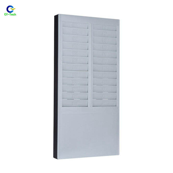 【CYT】Time Card Rack Wall Mount Holder 24 Pocket Slot for Attendance ...
