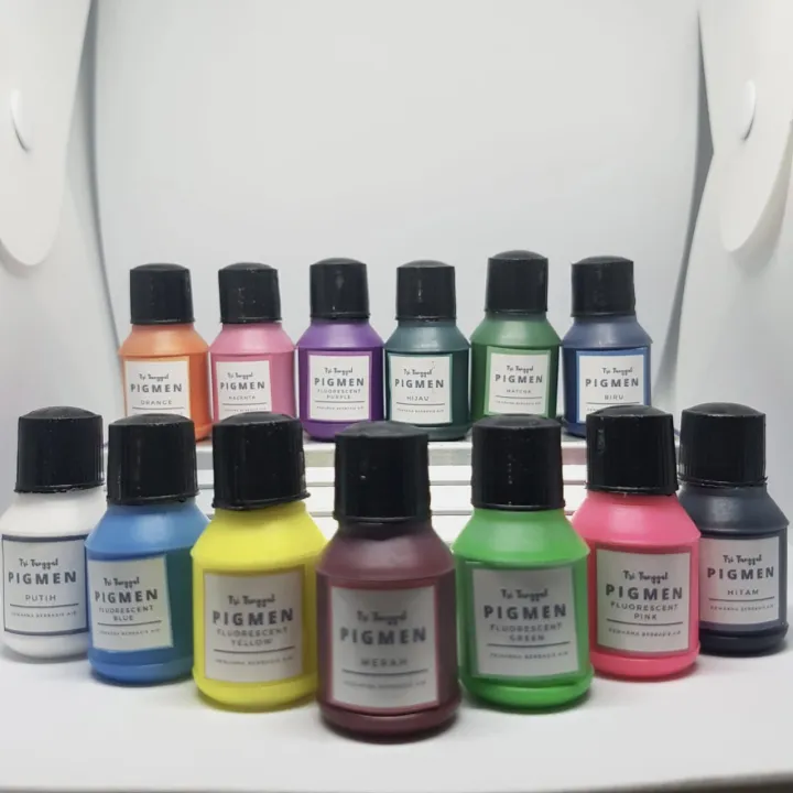 PIGMEN WARNA 12 gram sablon clay resin suminagashi semen putih squishy ...