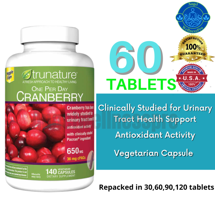 Trunature Pacran Cranberry 650 mg- 60 Capsules- AUTHENTIC | Lazada PH