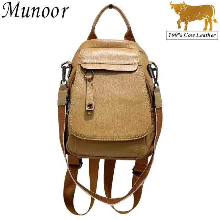 Munoor กระเป๋าหนังวัวแท้นำเข้าจากอิตาลี,กระเป๋าเป้แฟชั่นคุณภาพสูงสำหรับ ...