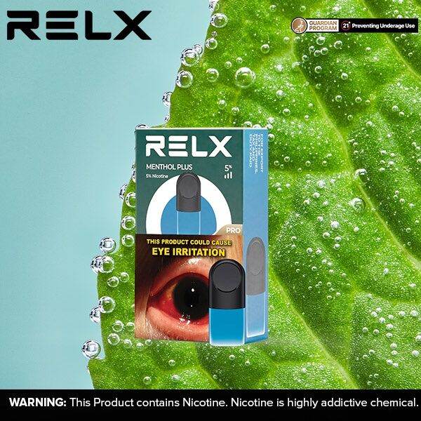 RELX Pod Pro MENTHOL PLUS for INFINITY DEVICE & ESSENTIAL DEVICE ...