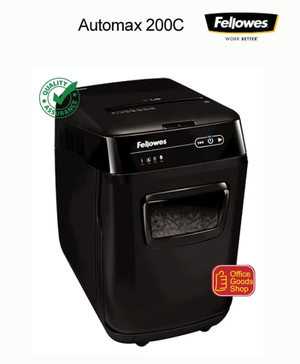 Fellowes Automax 200C Auto Feed Paper Shredder Cross Cut For P&C ...