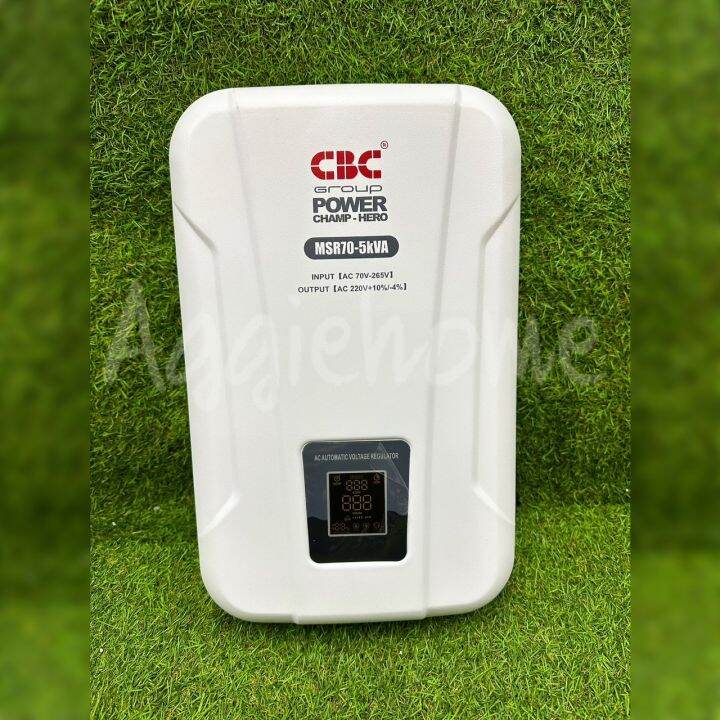 CBC เครื่องปรับแรงดันไฟฟ้า รุ่น MSR70-5KVA (SINGLE PHASE) จอแดงผล LED ระบบ Manual /Auto Bypass ...