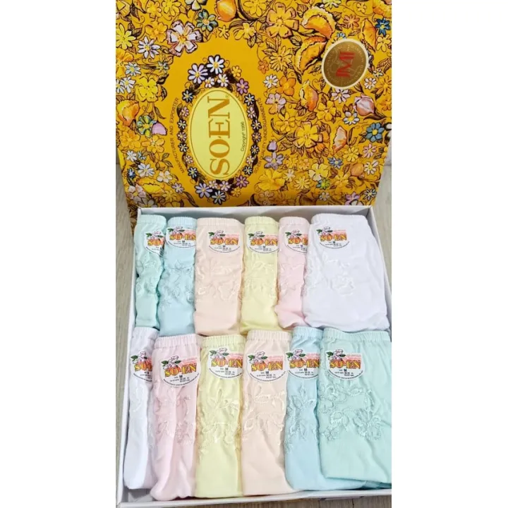 Original SOEN bikini panty 12 pcs/box ( color design) | Lazada PH