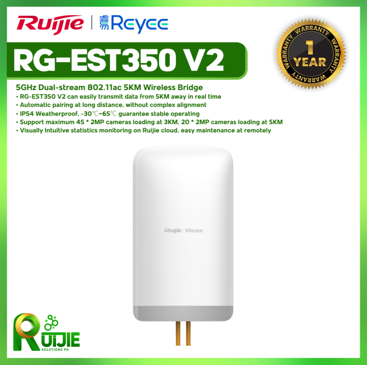 Ruijie RG EST350 V2 5 GHZ Dual Stream Wireless Bridge | Lazada PH