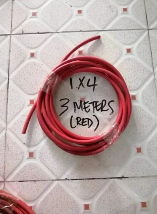 3meters 4mm2 Solar PV Cable single core (red) | Lazada PH