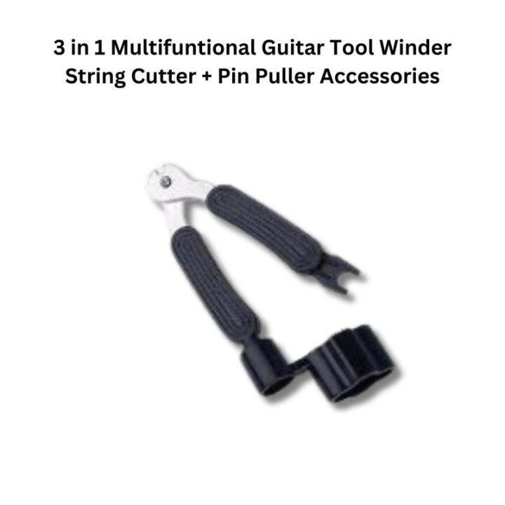 Pro 3 in 1 Guitar String Winder, Cutter and Puller for Bridge Pins ...