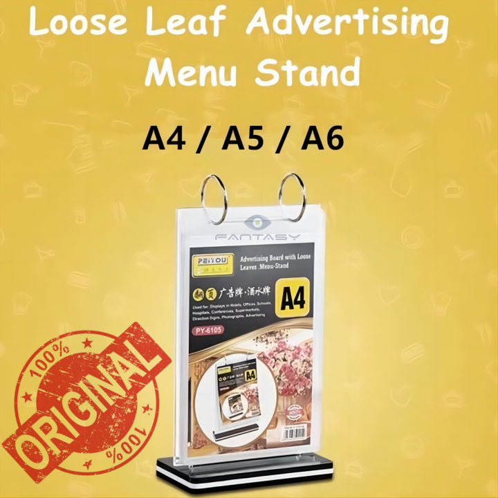 A4 A5 A6 Acrylic Advertising Menu Board Display Menu stand Restaurant ...