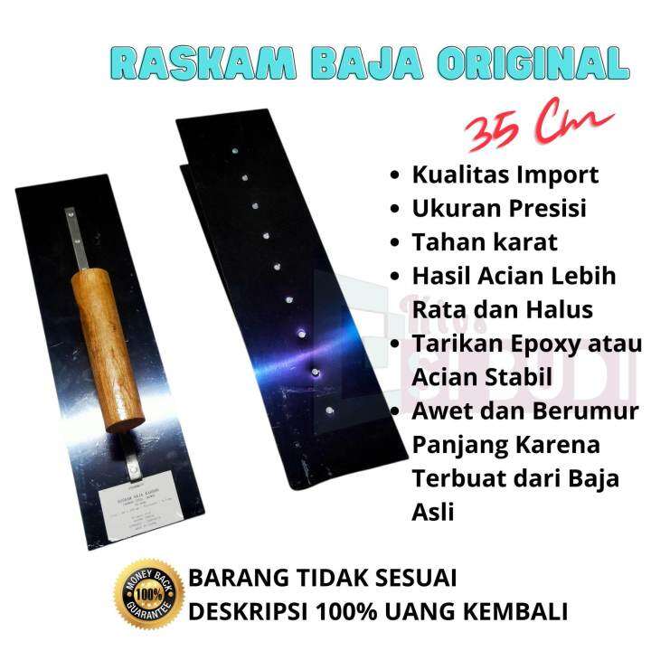 RF 35 CM Raskam Reskam Roskam Plat Baja Asli Acian Dinding Plesteran ...