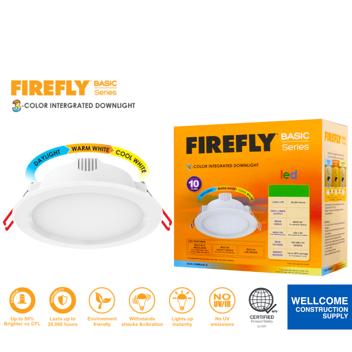 Firefly Basic Series Tri-Color LED Downlight Integrated 3w, 6w, and 9 ...