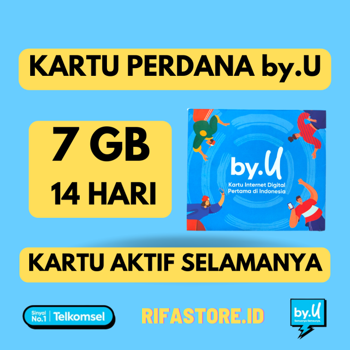 Promo Kartu Perdana byU by.U Kuota 7 GB 14 HARI | Lazada Indonesia