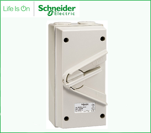 SCHNEIDER KAVACHA WHT63 63A 440V IP66 SURFACE MOUNT TRIPLE POLE ISOLATING SWITCH WEATHERPROOF ...