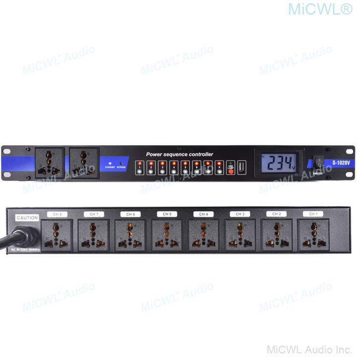 MiCWL 10 Channel LCD Power Sequence Controller 30A 250V Rack Mount ...