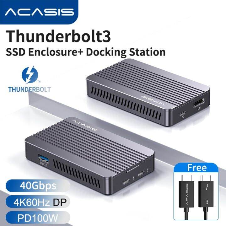 Acasis 2In1 Thunderbolt 3 Dock Station & M.2 NVME Enclosure HDMI ...