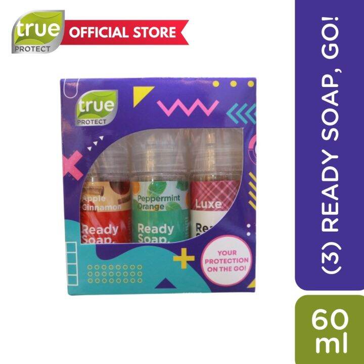 True Protect No-Rinse Foaming Hand Soap Ready Soap Go! 3x Bundle ...
