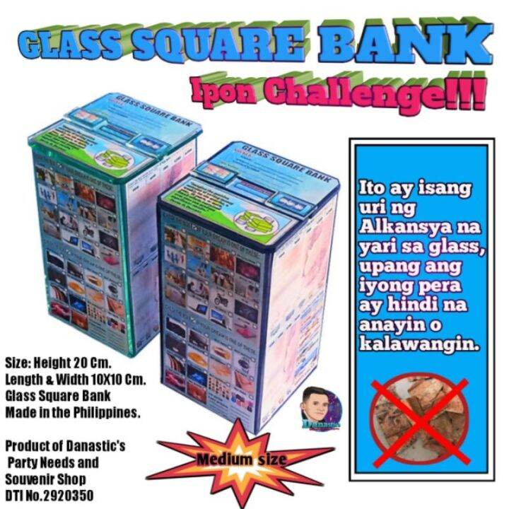 Glass Square Bank / Alkansya Ipon Challenge 2023 | Lazada PH