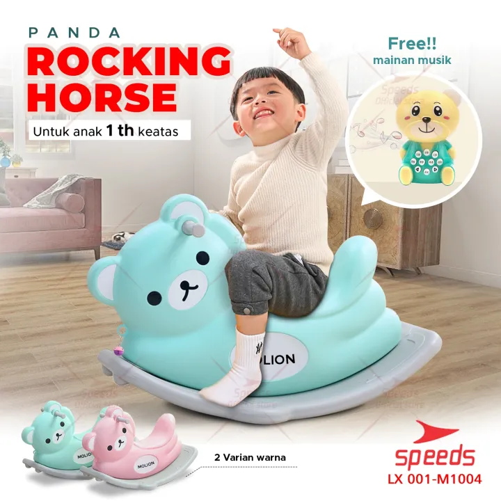 SPEEDS Mainan Anak Kuda Kudaan Mainan Edukasi Anak Model Kuda Rocking ...