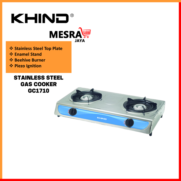 Khind Stainless Steel Double Gas Cooker - GC1710 | Lazada