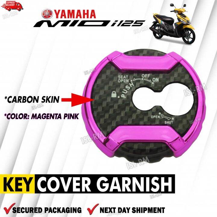 Yamaha Mio i 125 key cover garnish carbon magenta pink plug and play ...