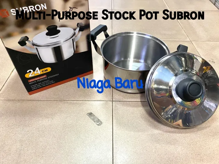 Panci Stock Pot Stainless Steel 24 CM Subron | Lazada Indonesia