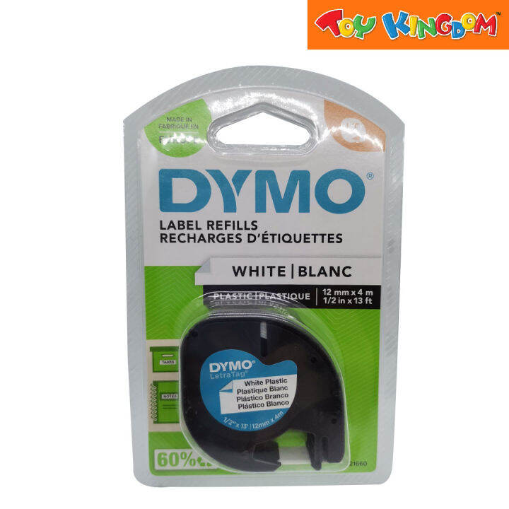 Dymo Letra Tag White Plastic Label | Lazada PH
