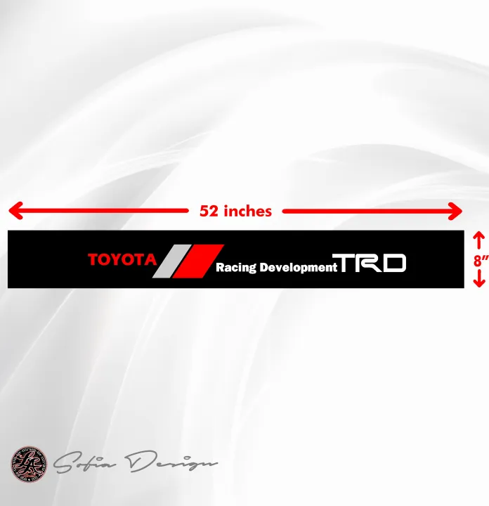 WINDSHIELS BANNER TOYOTA RACING DEVELOPMENT SUN VISOR CUT OUT VINYL ...