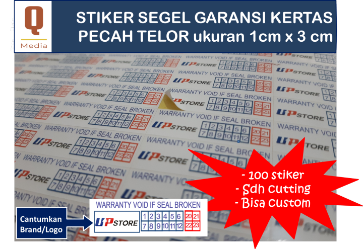 CETAK KILAT STIKER SEGEL bahan Pecah Telor ukuran 1cmx3cm | Lazada Indonesia