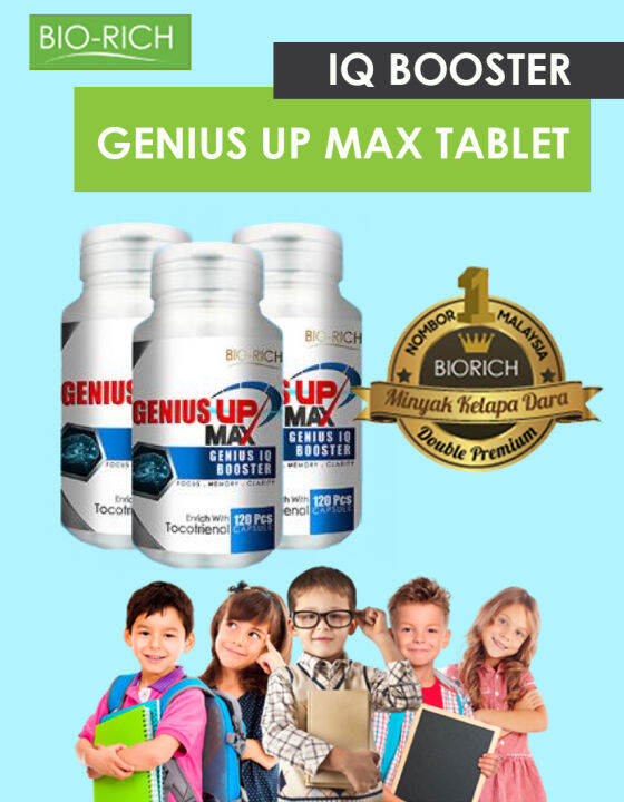 Genius UP Max IQ Booster (Tablet) | BIO RICH untuk minda kanak kanak ...
