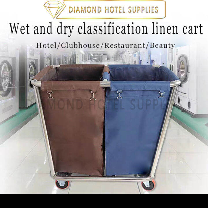 【Diamond hotel amenities】laundry cart hotel push cart | Lazada PH