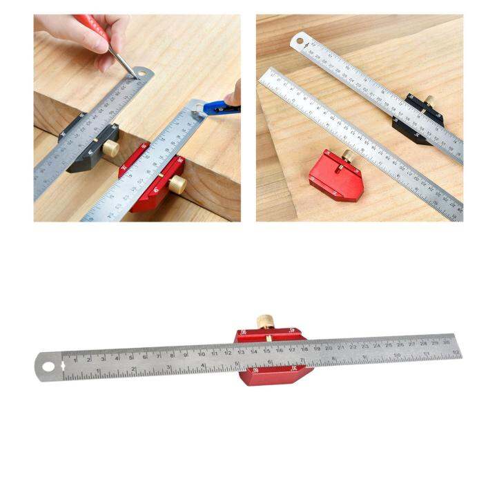 HILABEE Angle Scriber Ruler Scribe Mark Line Ruler Carpenter Layout ...