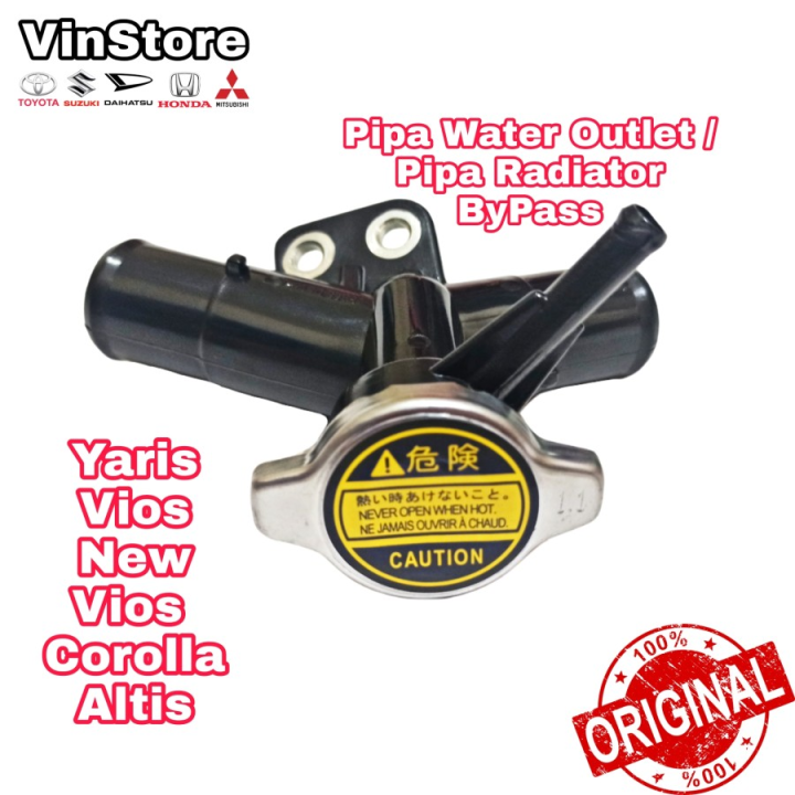 Pipa Bypass Radiator Water Outlet Filler By pass Atas Vios Yaris ...