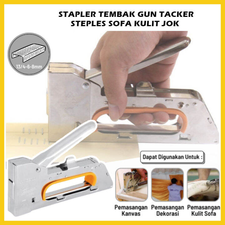 Stapler Tembak / Gun Tacker 13/4-6-8mm Powerful Staples / Steples ...