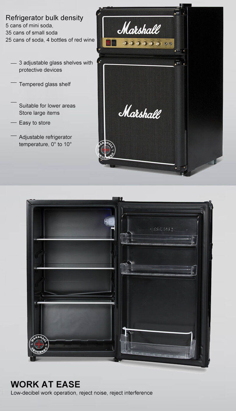 【พร้อมส่ง】MARSHALL FRIDGE 3.2 / Fridge 4.4 refrigerator Classic speaker shape, Limited edition ...