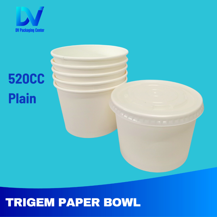 Trigem Paper Bowl 520cc (1 Pack x 50pcs) | Lazada PH