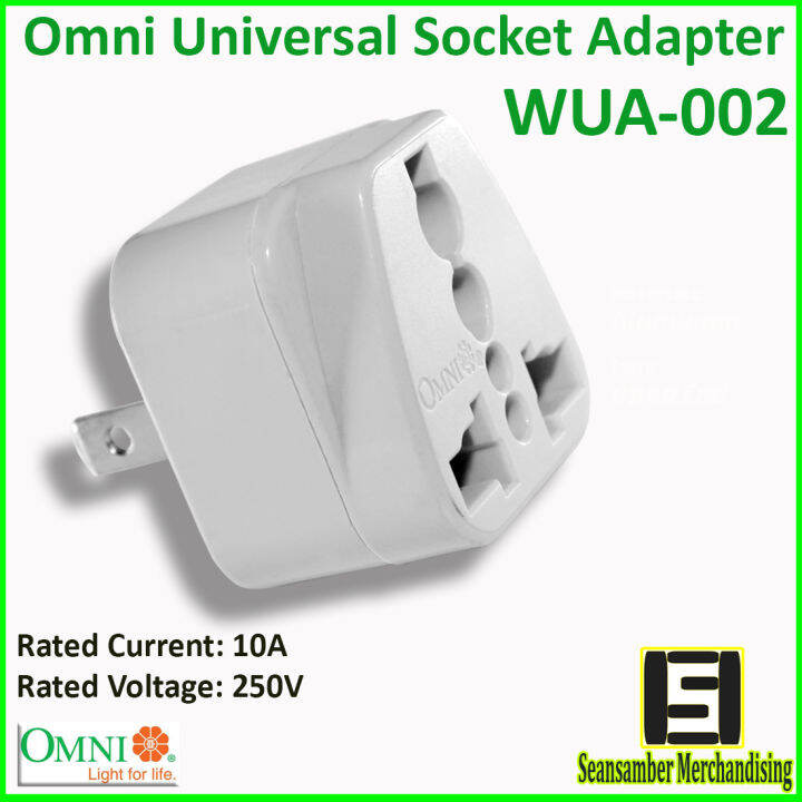 Omni Universal Socket Adapter 10A 250V WUA-002 | Lazada PH