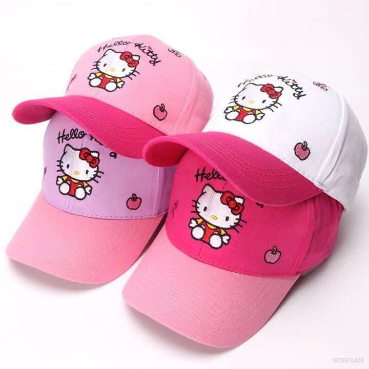 【Ready Stock】 Sanrio Hello Kitty girl baseball cap new sun visor ...