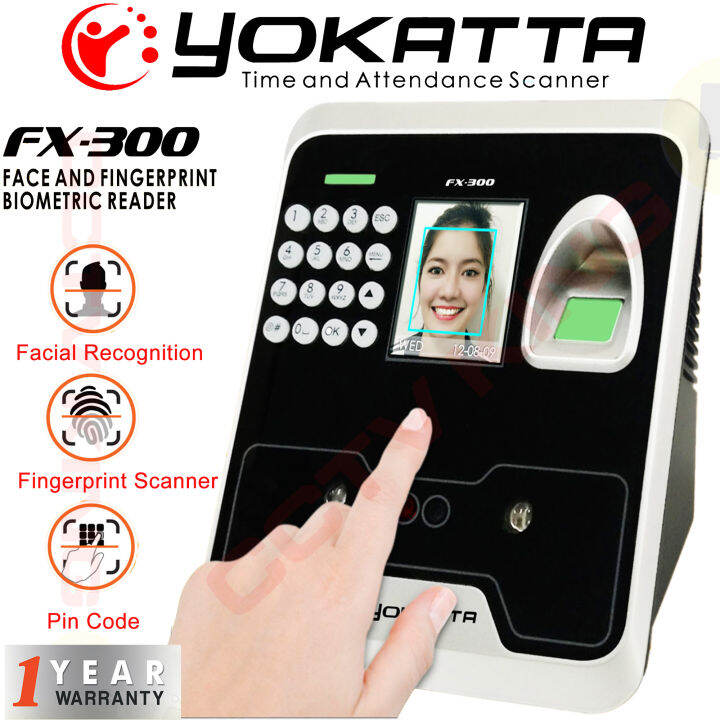 YOKATTA FX-300 Facial and Biometrics Attendance Time Keeper Machine ...