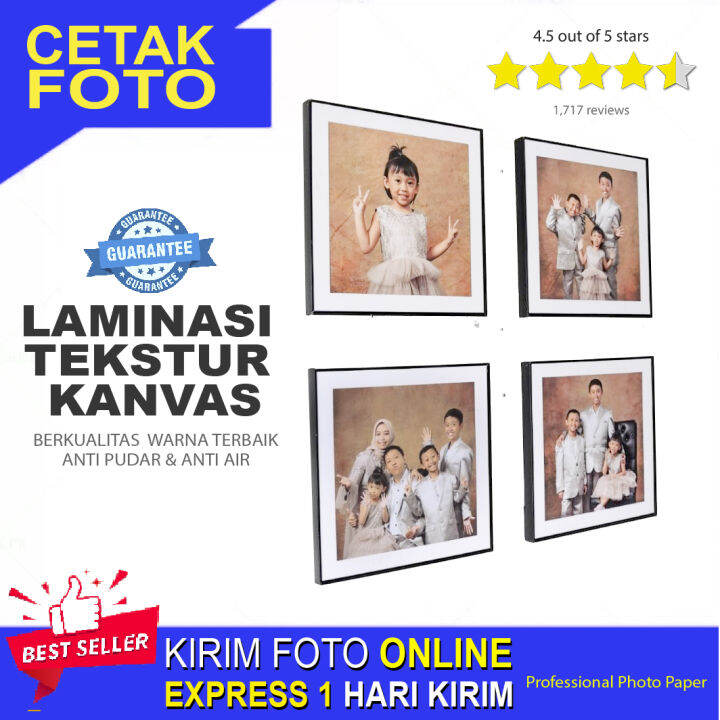 CETAK FOTO BLOK FRAME PHOTOBLOCK KOTAK INSTA 3D LAMINATING KANVAS ANTI ...