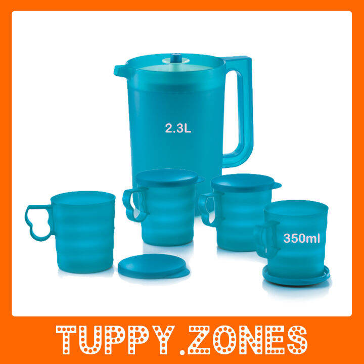 Tupperware Blossom Pitcher & Mugs Set | Lazada