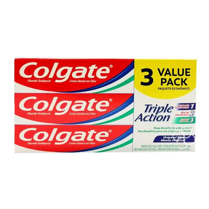 Colgate Triple Action Toothpaste 3 x 170g | Lazada PH