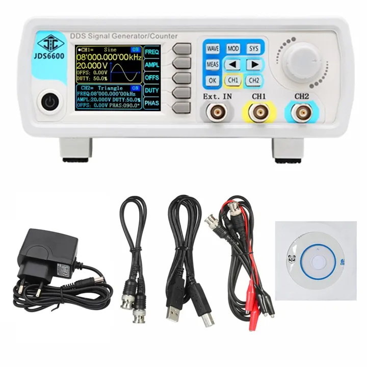 JDS6600 60MHz Digital Control DDS Dual-channel Arbitrary Waveform Functional Signal Generator ...