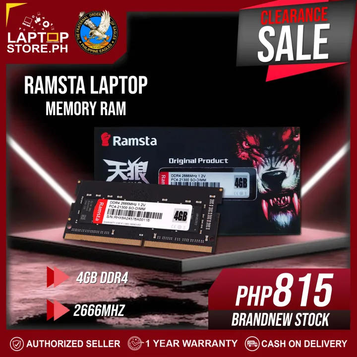 RAMSTA Laptop Memory - 4gb DDR4 | Lazada PH