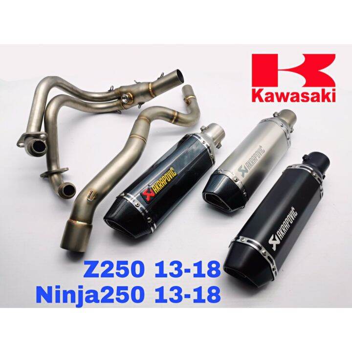 Akrapovic Exhaust Kawasaki Ninja250 / Z250 Full System Piping Ekzos ...