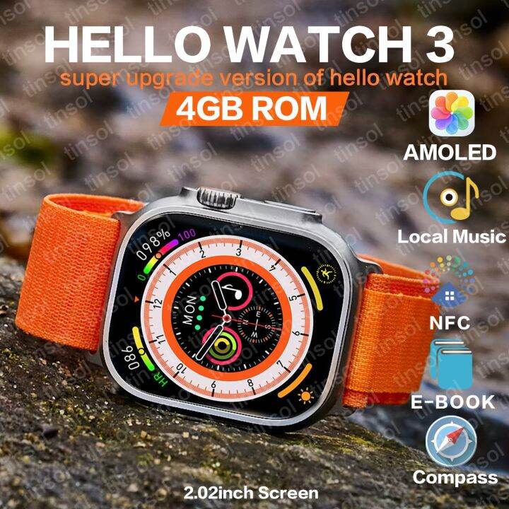 Hello Watch 3 Original Smart Watch 4GB ROM Series 8 Ultra 49mm NFC ...