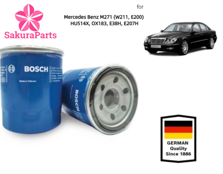 Bosch Oil Filter 0986AF1505 for Mercedes Benz M271 (W211, E200) HU514X ...